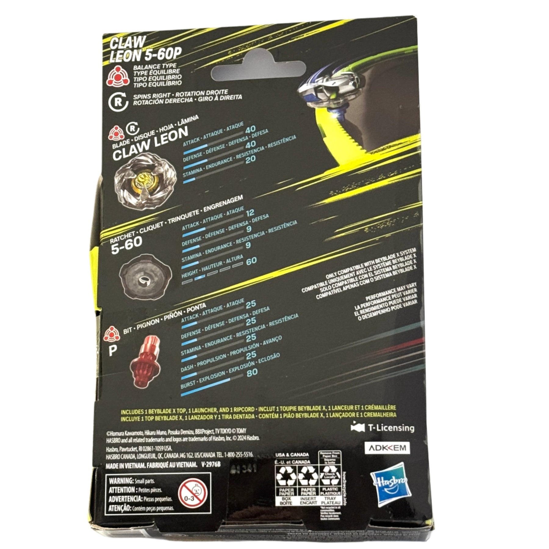 Hasbro Beyblade X Claw Leon 5-60P