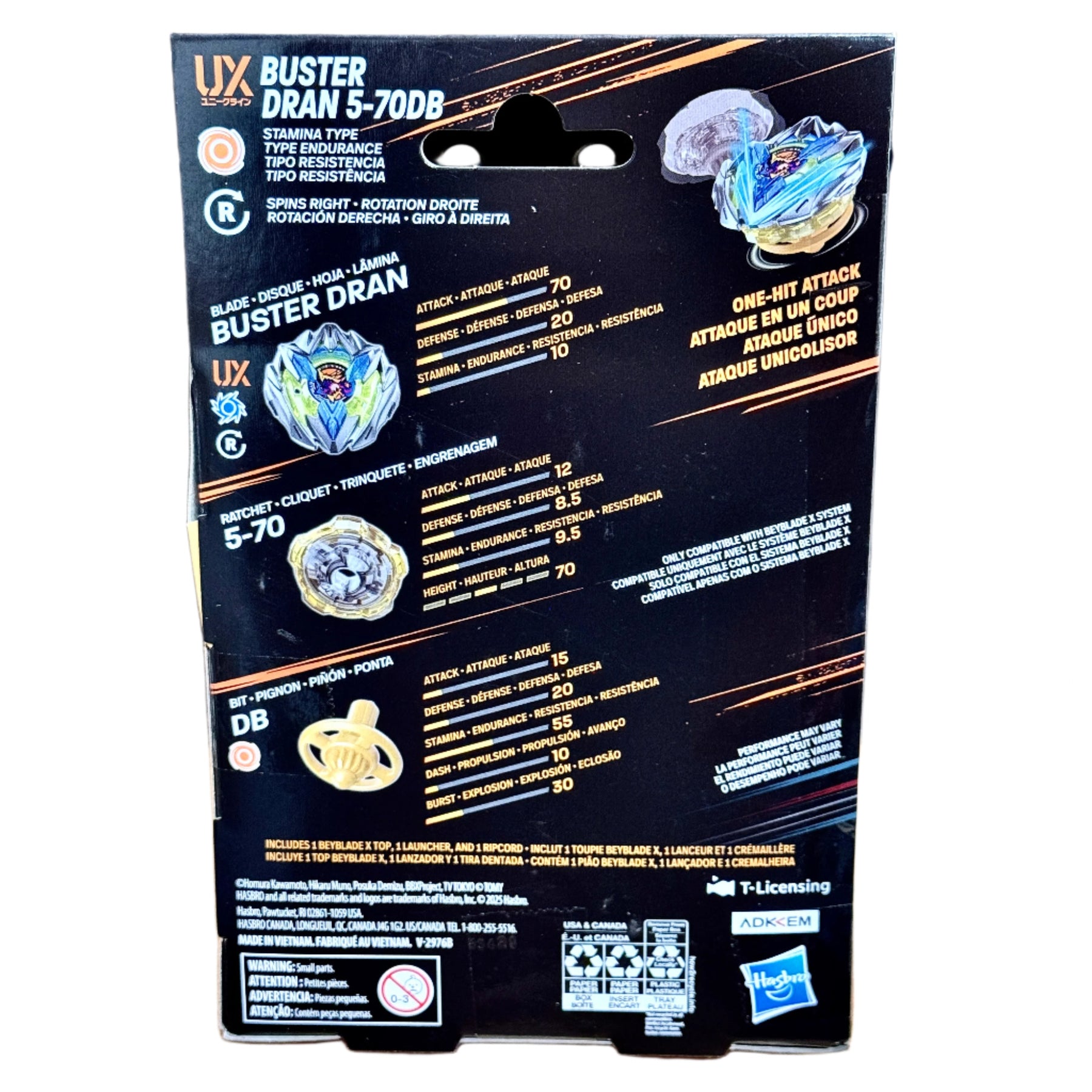 Beyblade X Buster Dran 5-70DB (UX Series) Hasbro